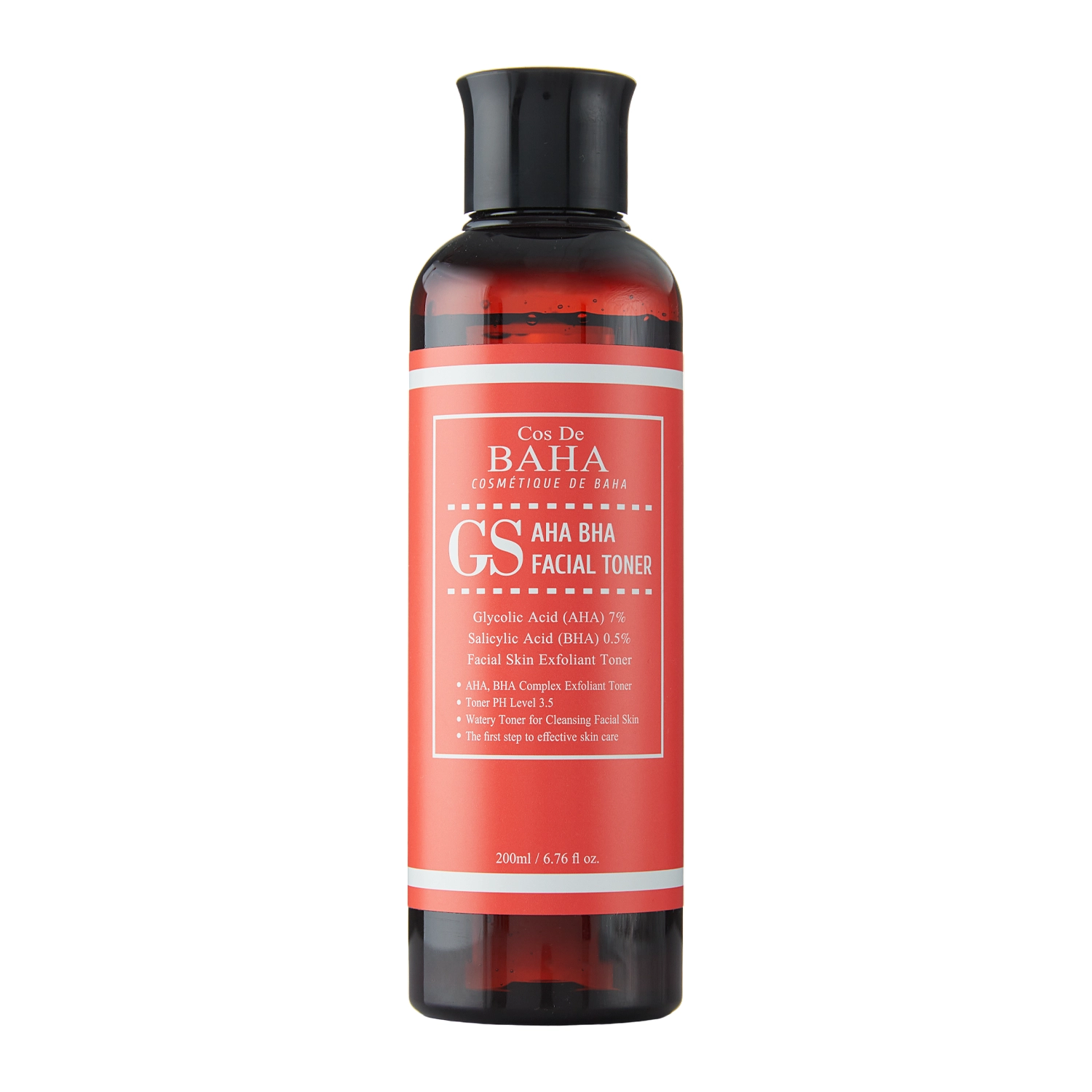 Cos De BAHA - GS AHA BHA Facial Toner - Очищающий тоник для лица с кислотами AHA и BHA - 200ml ...